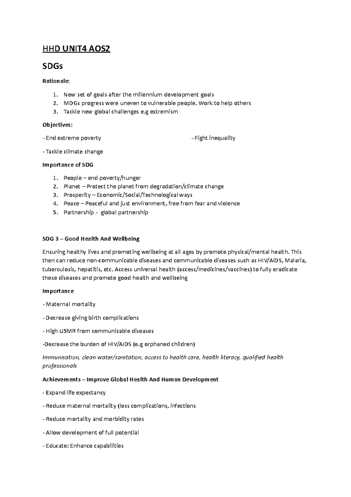 HHD Summary AOS2 U4 - ... - HHD UNIT4 AOS SDGs Rationale: 1. New set of ...