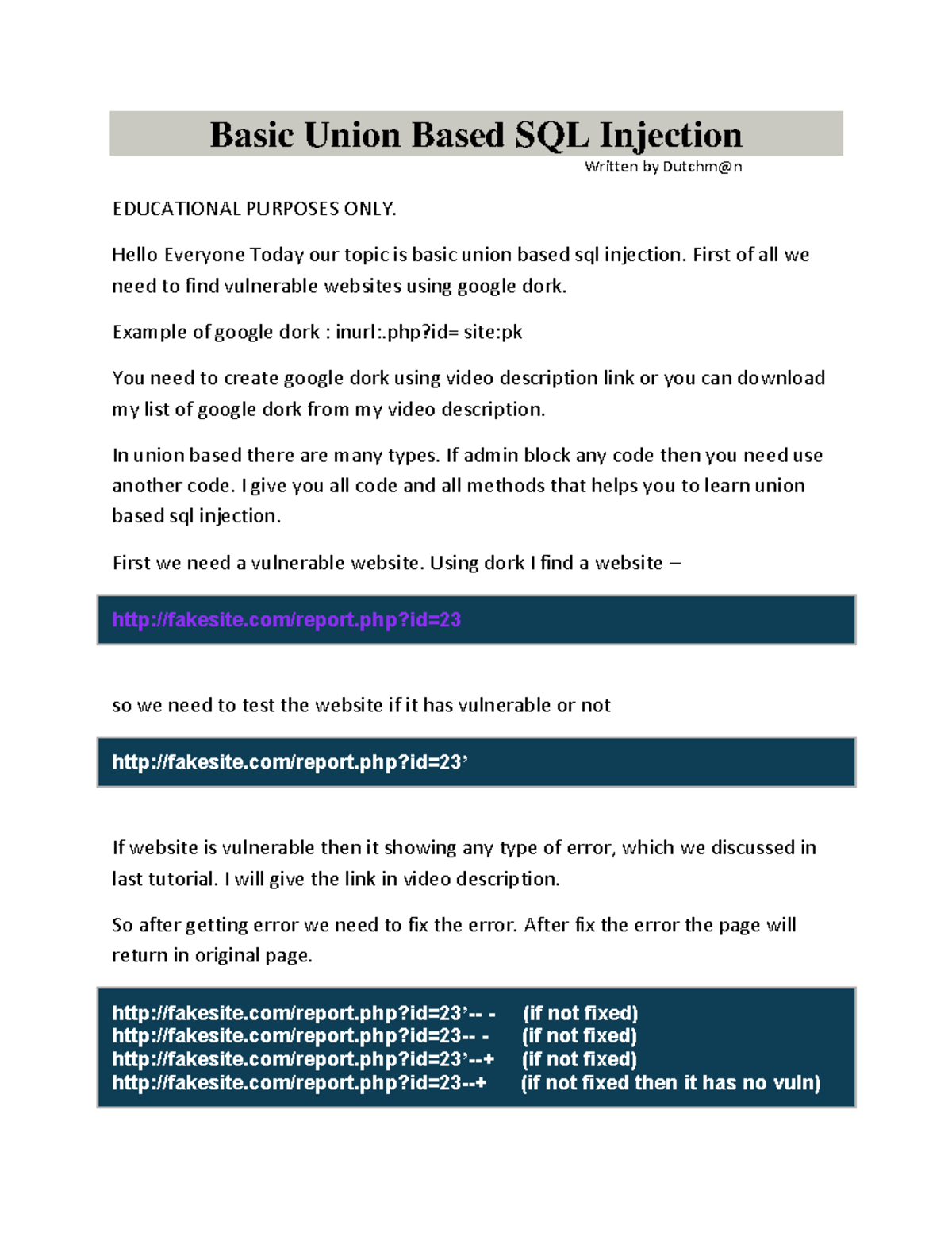 Basic Union Based SQL Injection - Basic Union Based SQL Injection ...