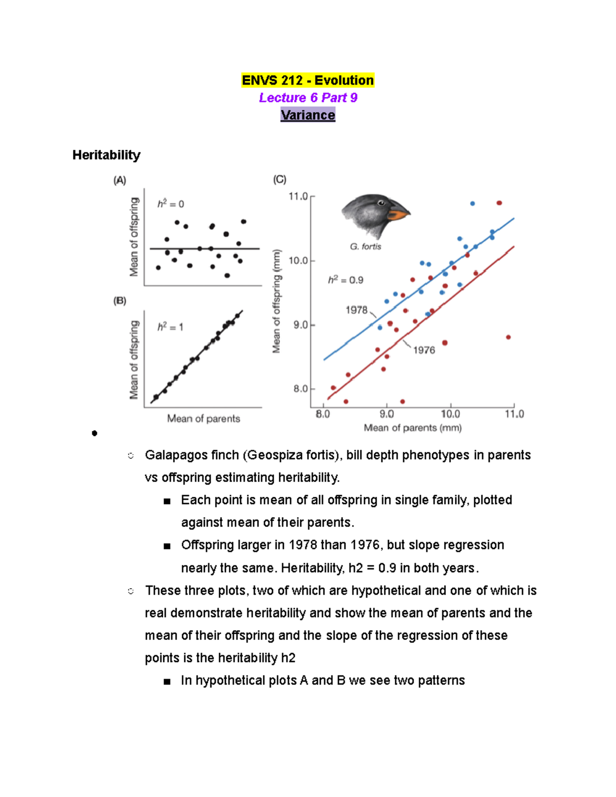ENVS 212 Lecture 6 Part 9 - Spring 2020 - ENVS 212 - Evolution Lecture 6 Part 9 Variance - Studocu