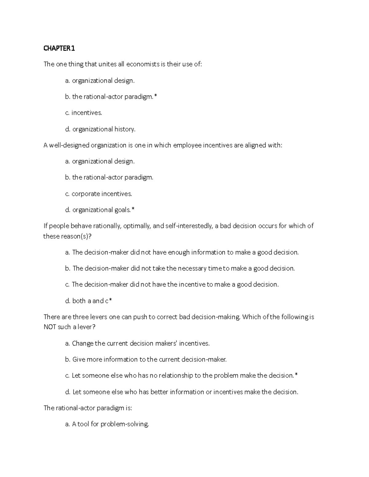 Man Econ Answer To Activity Warning Tt Undefined Function 32 Chapter 1 The One Thing That