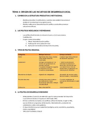 TEMA 8 desarrollo local - Studocu
