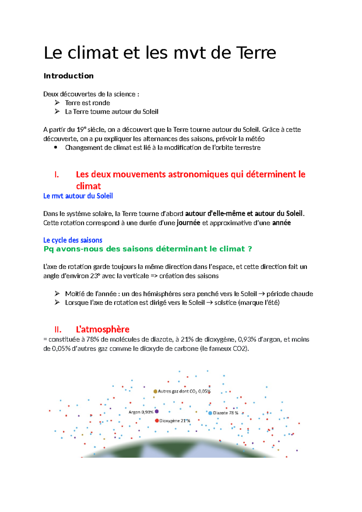 2.Le climat et le mvt de la Terre - Le climat et les mvt de Terre ...