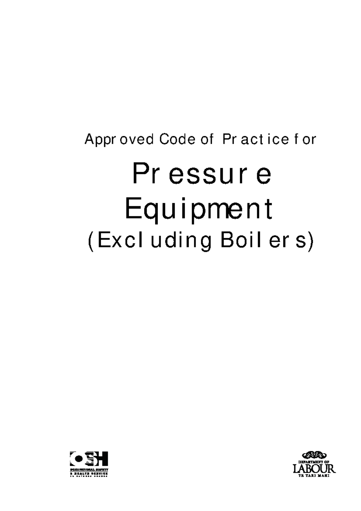 2WKS 1 boilers acop pressure equipment - Approved Code of Practice for ...