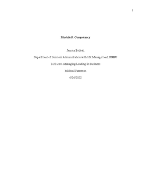 Organization and leadership - BUS 210 - Currently I work for a ...