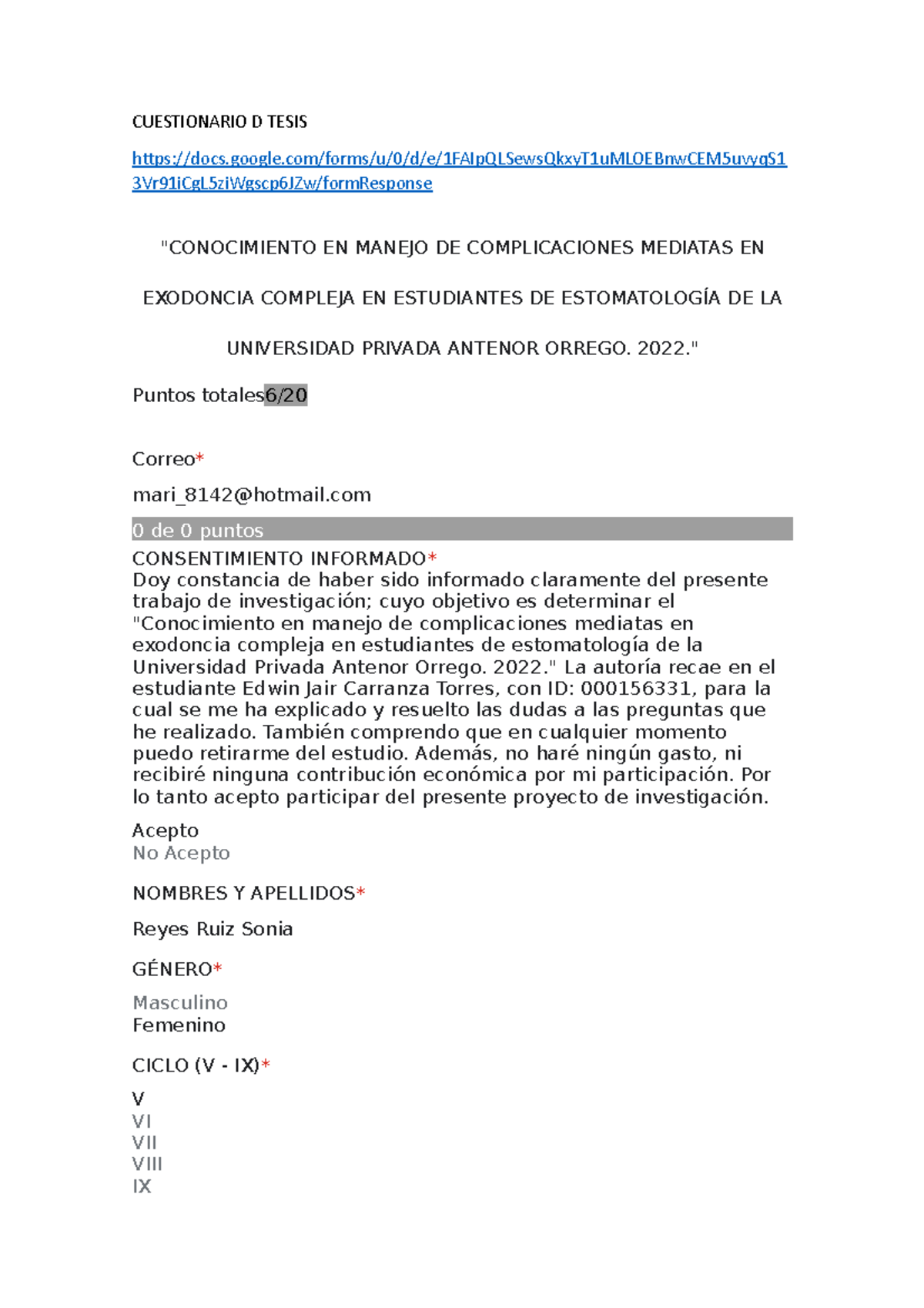 Cuestionario D Tesis - JHNB - CUESTIONARIO D TESIS - Studocu