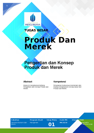 Konsep Produk DAN Merek - 1 TUGAS BESAR Produk Dan Merek Pengertian dan ...