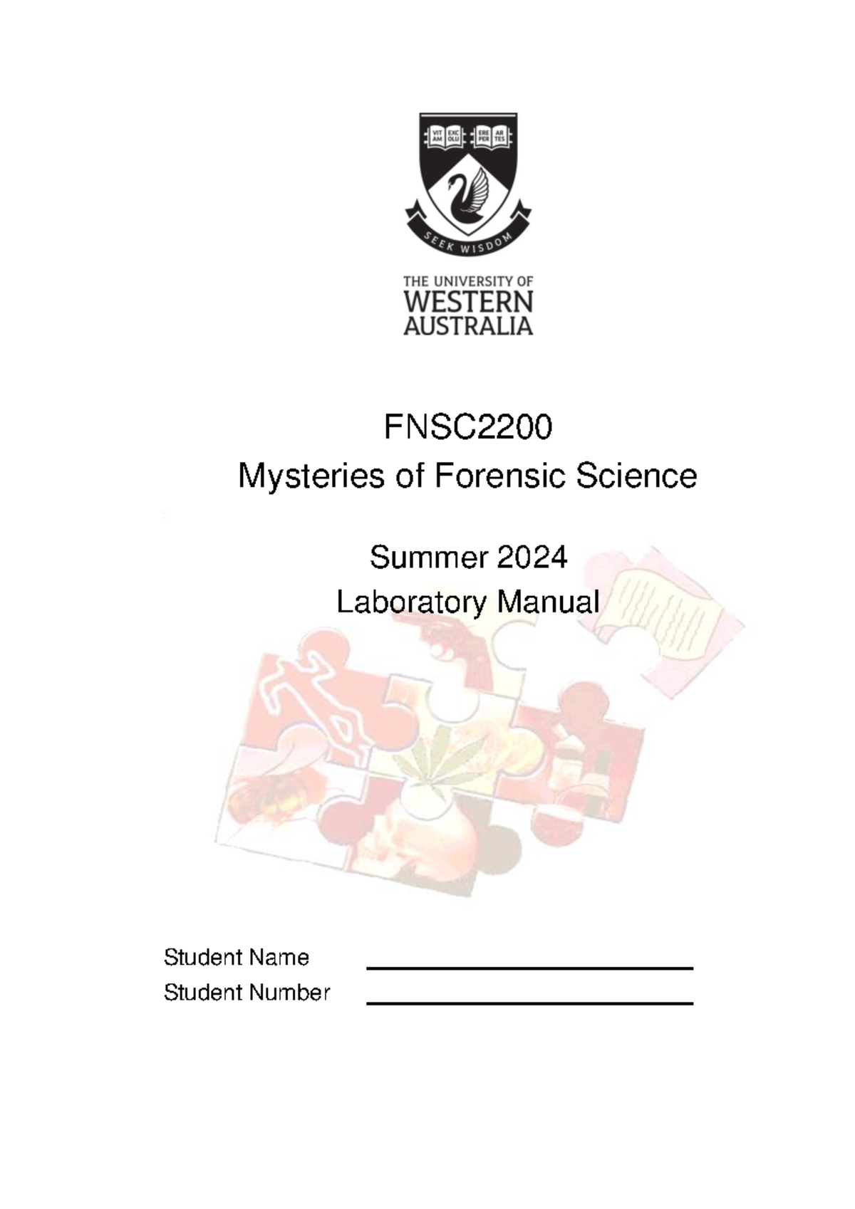 FNSC2200 Mysteries Of Forensic Science Lab Book Summer 2024 - FNSC ...
