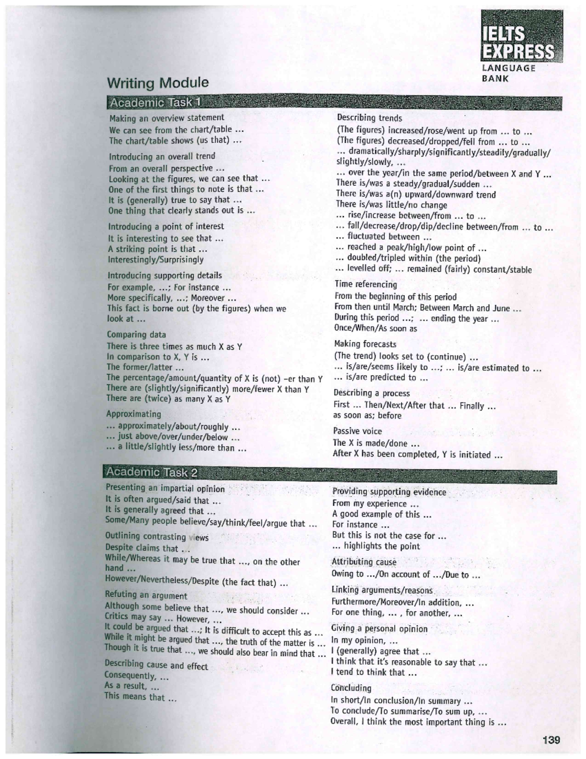 Ielts writing phrases - TCH2002 - Studocu