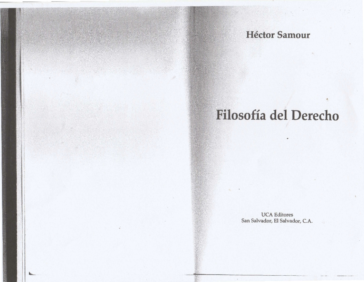 Filosofia DEL Derecho Hector Samour - Filosofía Héctor Samour del ...