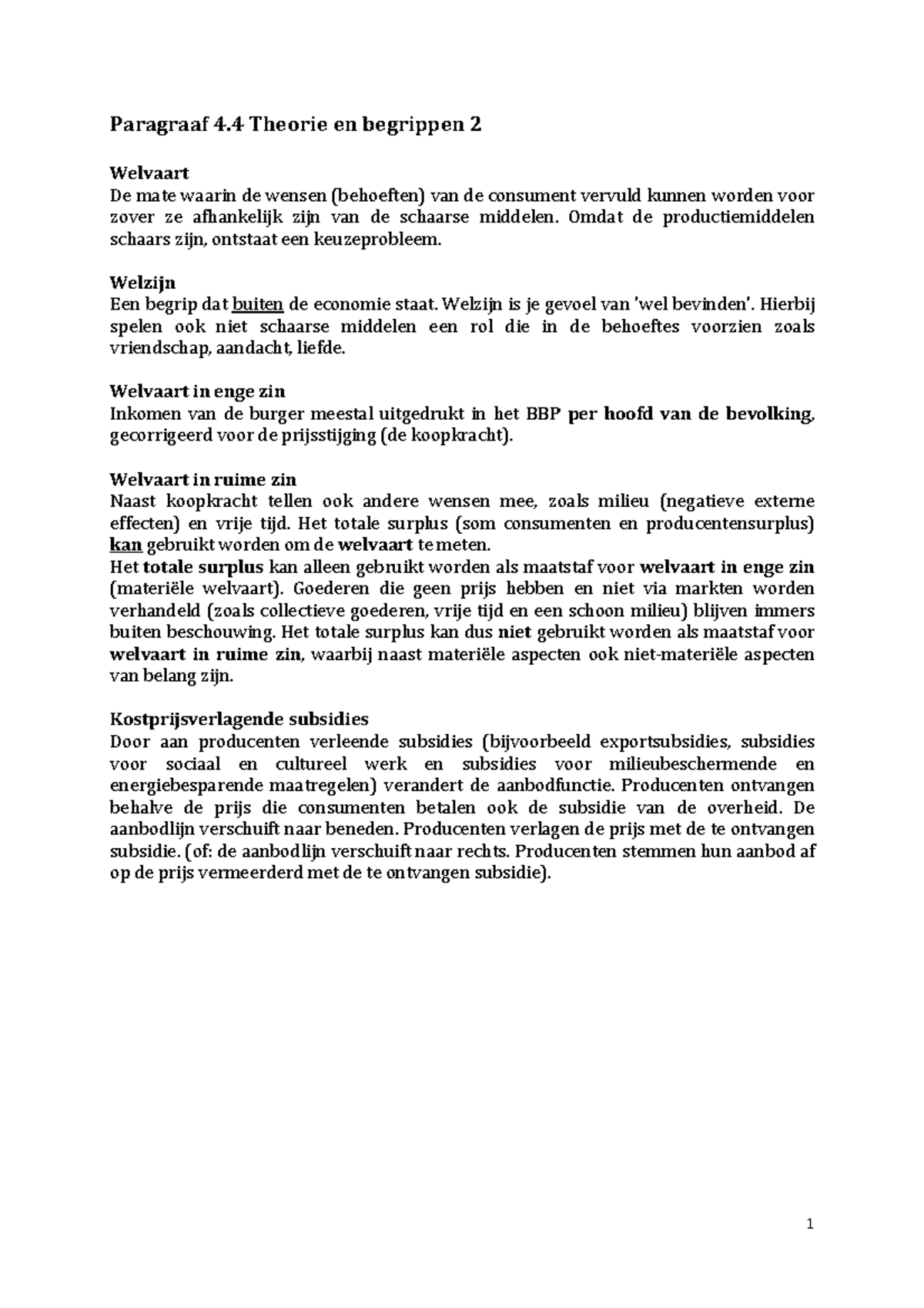 Samenvatting Waarde van de munt paragraaf: 4.4 deel 2 - Paragraaf 4 ...