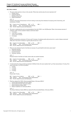 CH 7 TEST - ch 7 - NURSINGTB Chapter 07: Asepsis and Infection Control ...