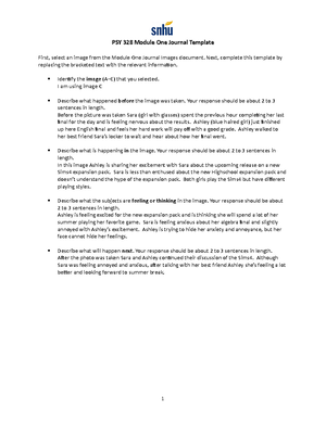 PSY 328 Project One - PSY 328 Project One Template For this project ...