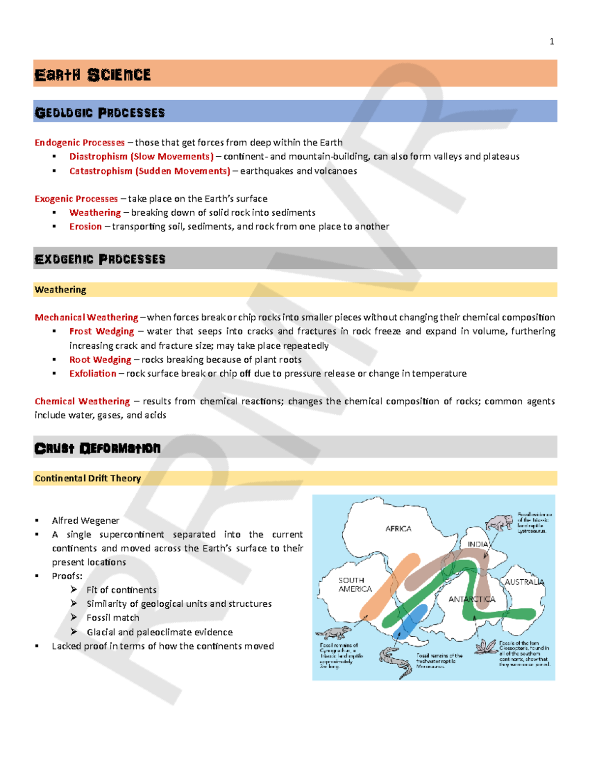 14 - Geologic Processes - 1 Earth Science Geologic Processes Endogenic ...