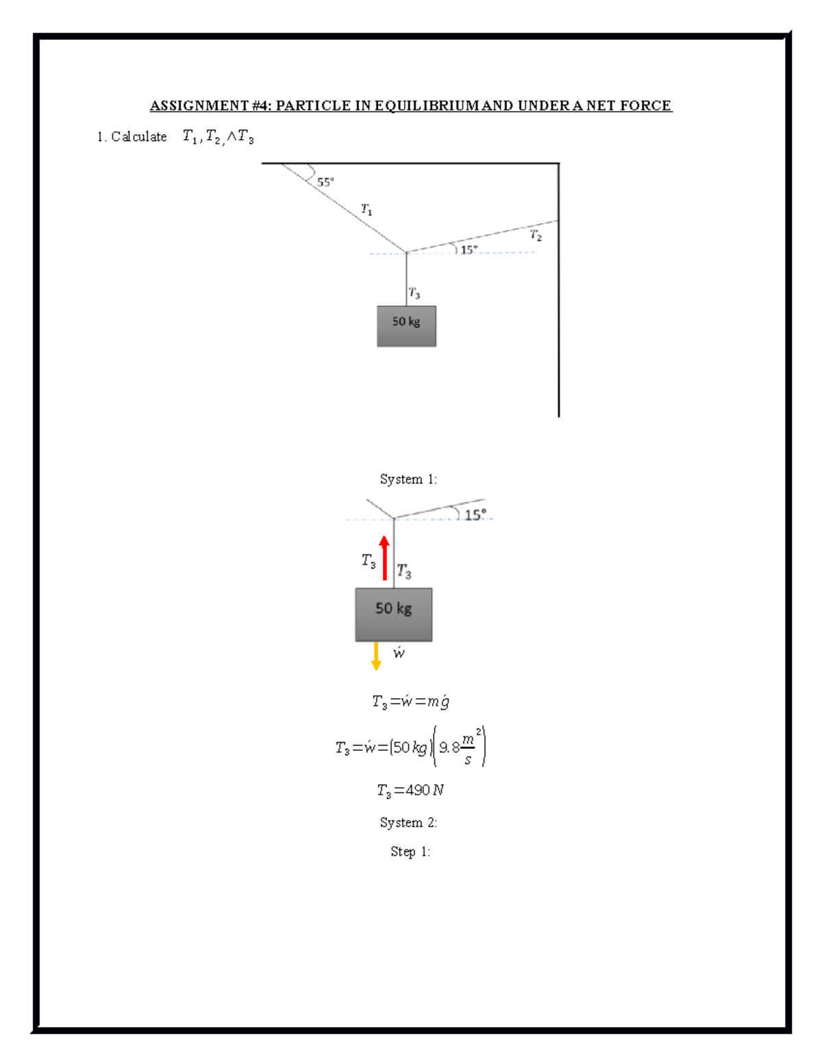 PHYS001- Particle in Equilibrium and Under a Net Force - Calculus-Based ...