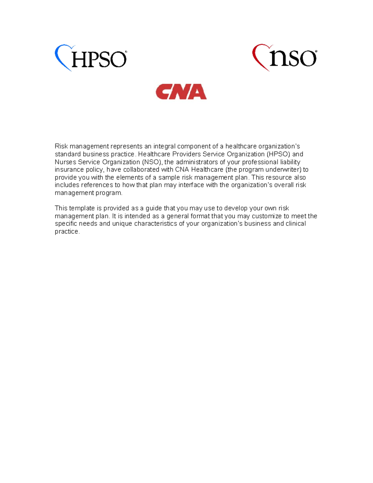 HPSO-NSO-Risk Management Plan Template-Final-Legal-Approved-12 7 21-67-rev - Risk management ...