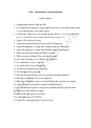 3 handwritten - digital electronic principles unit 3 - analog and digital electronics - Studocu