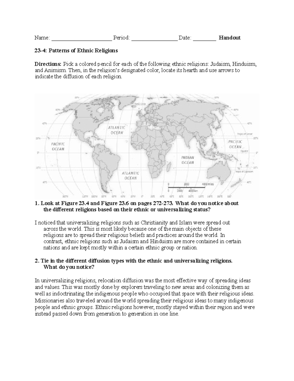 23.4 patterns of ethnic religions - Studocu