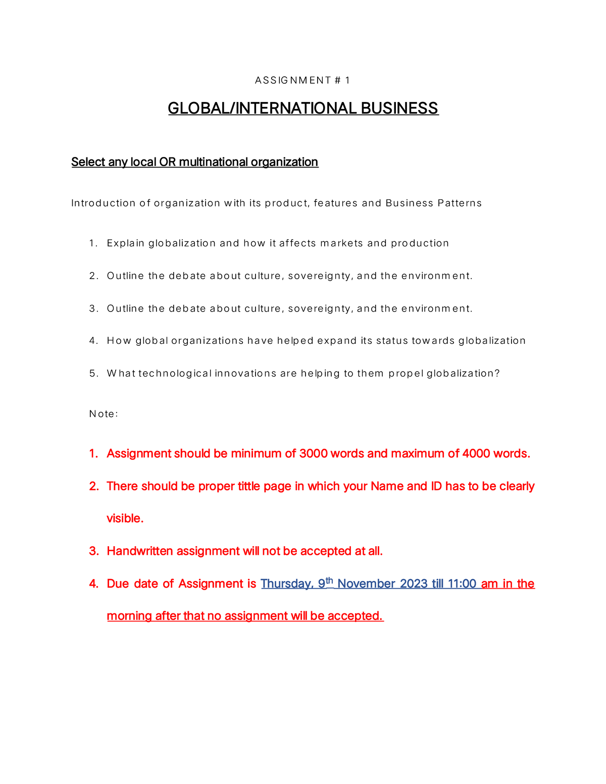 D25a0de0 9331 4992 bdc7 cea194c97030 - A S S IG N M E N T # 1 GLOBAL ...