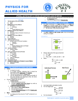 2 - Kinematics IN TWO Dimension - PHYSICS FOR ALLIED HEALTH [TRANS] 2 ...