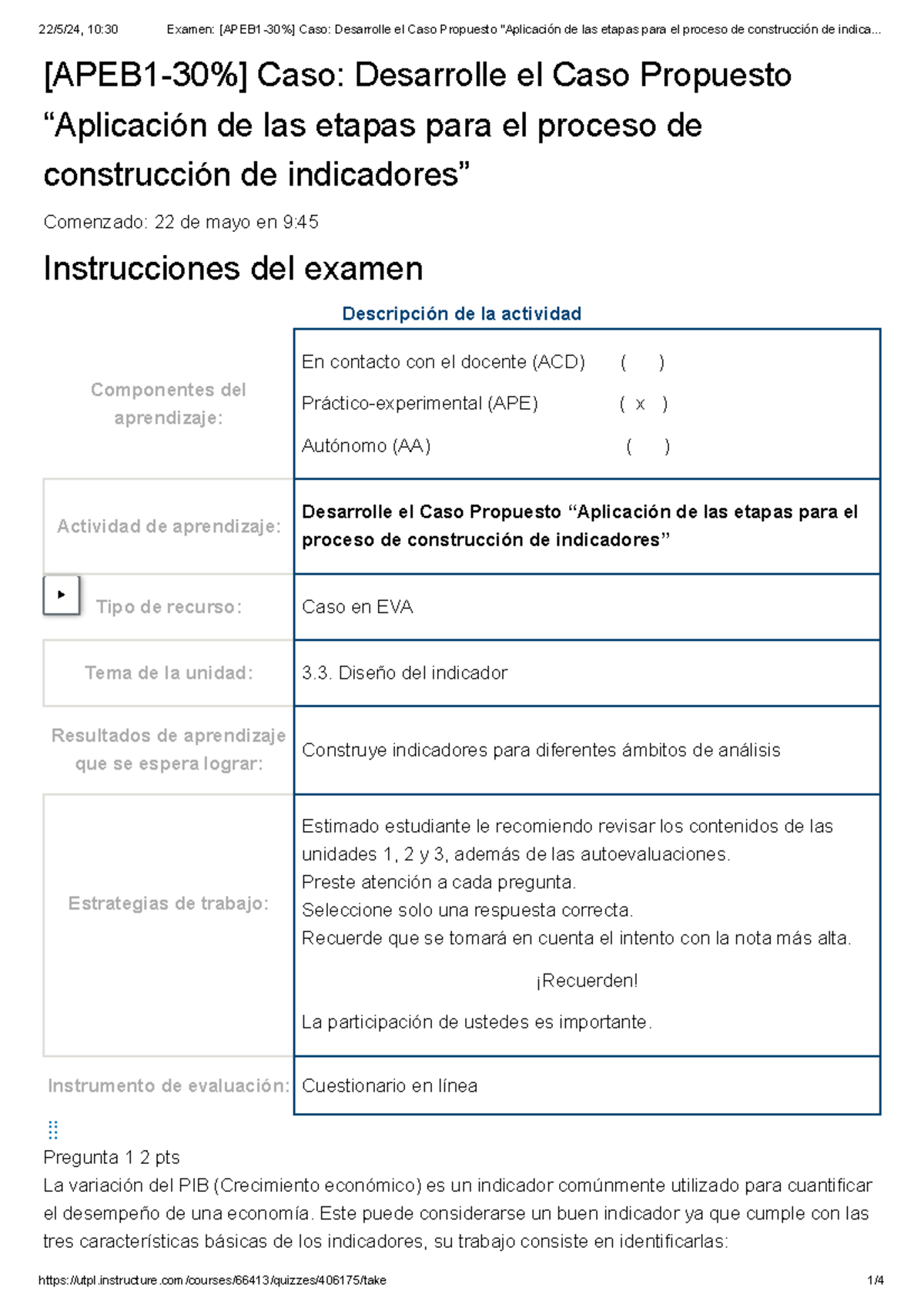 Examen [APEB 1-30%] Caso Desarrolle el Caso Propuesto “Aplicación de las etapas para el proceso ...