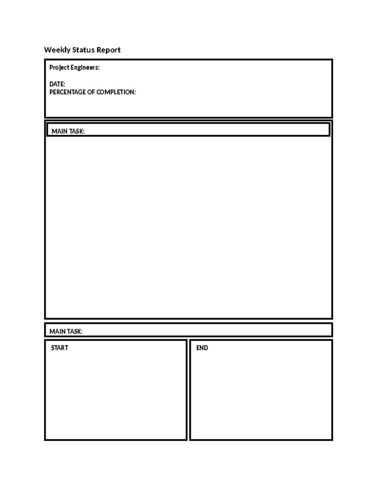 Weekly Status Report Template - Civil Engineering - Weekly Status ...
