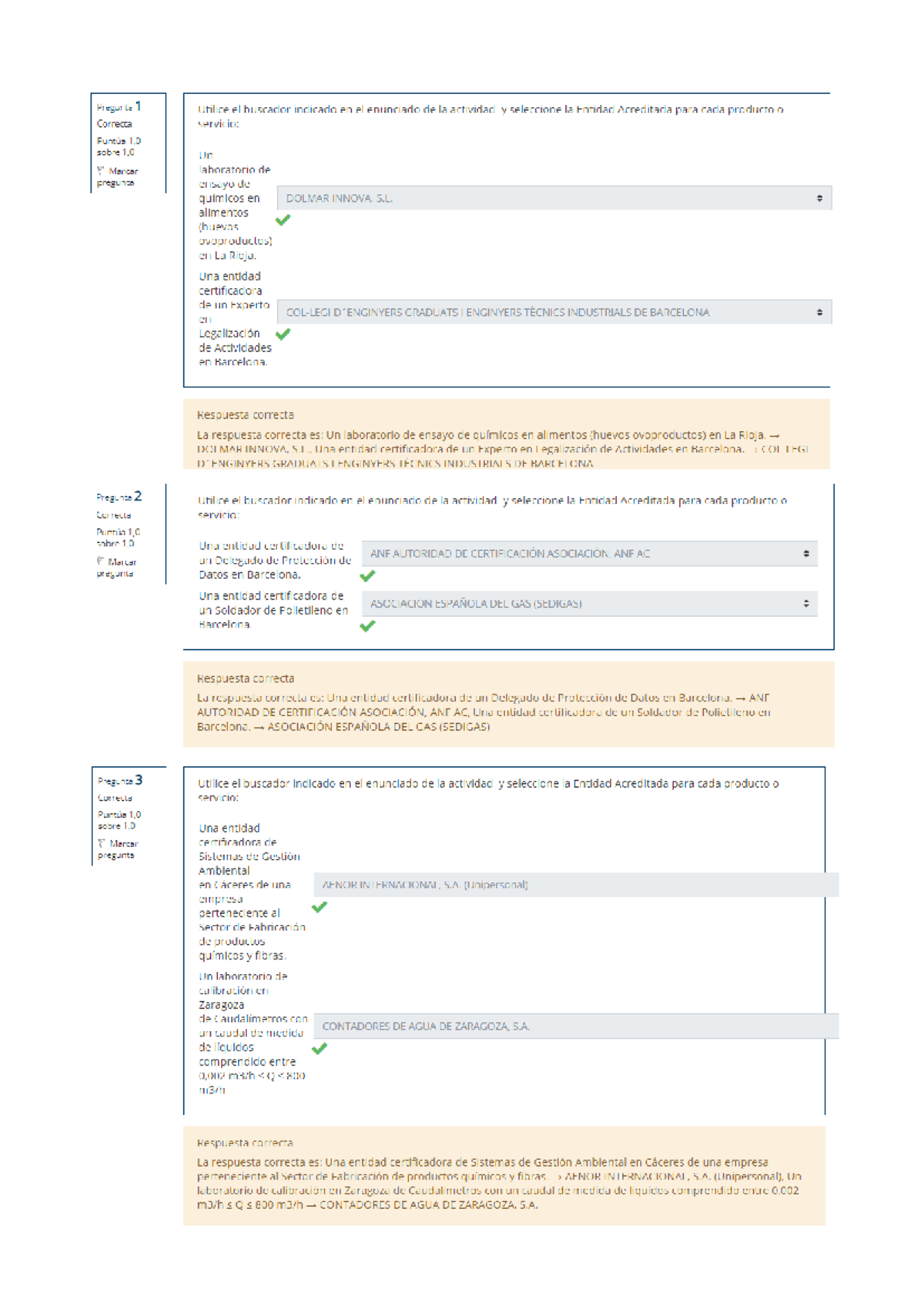 A13 AC (6) nota 10 - Actividad complementaria. Buscador de entidades acreditadas - Pregunta 1 ...