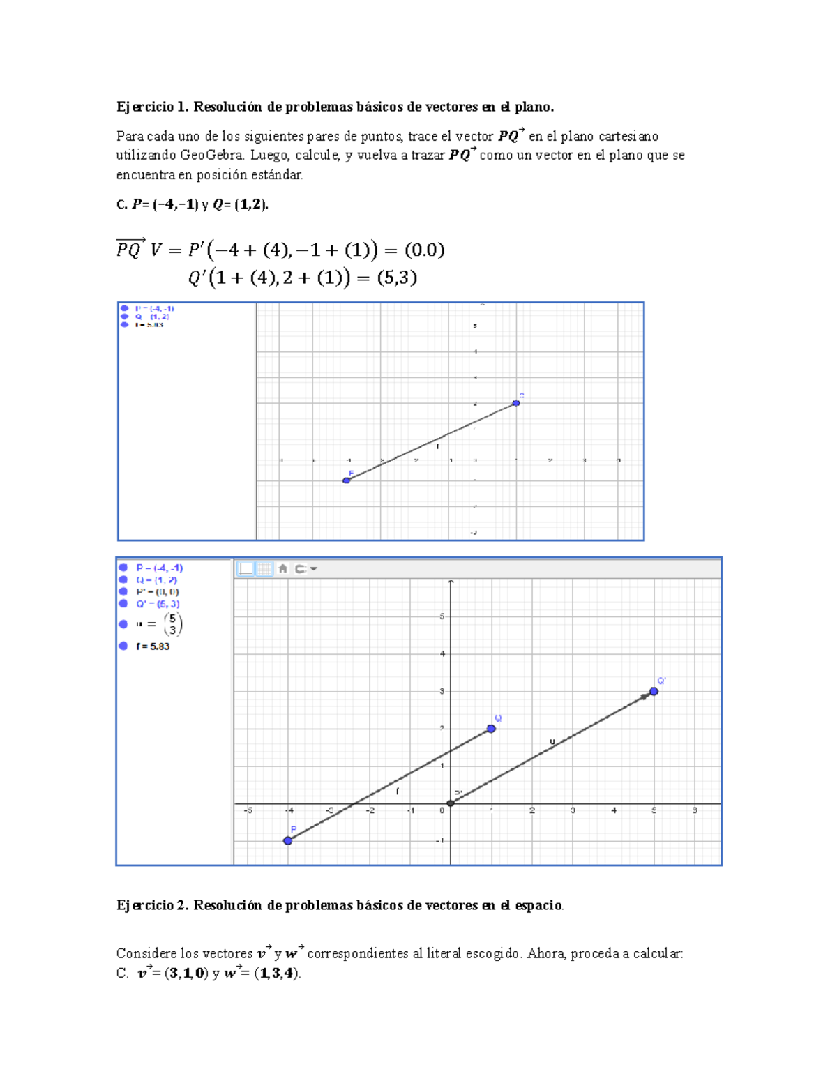 Tarea 2. Vectores, matrices y determinantes - Ejercicio 1. Resolución ...