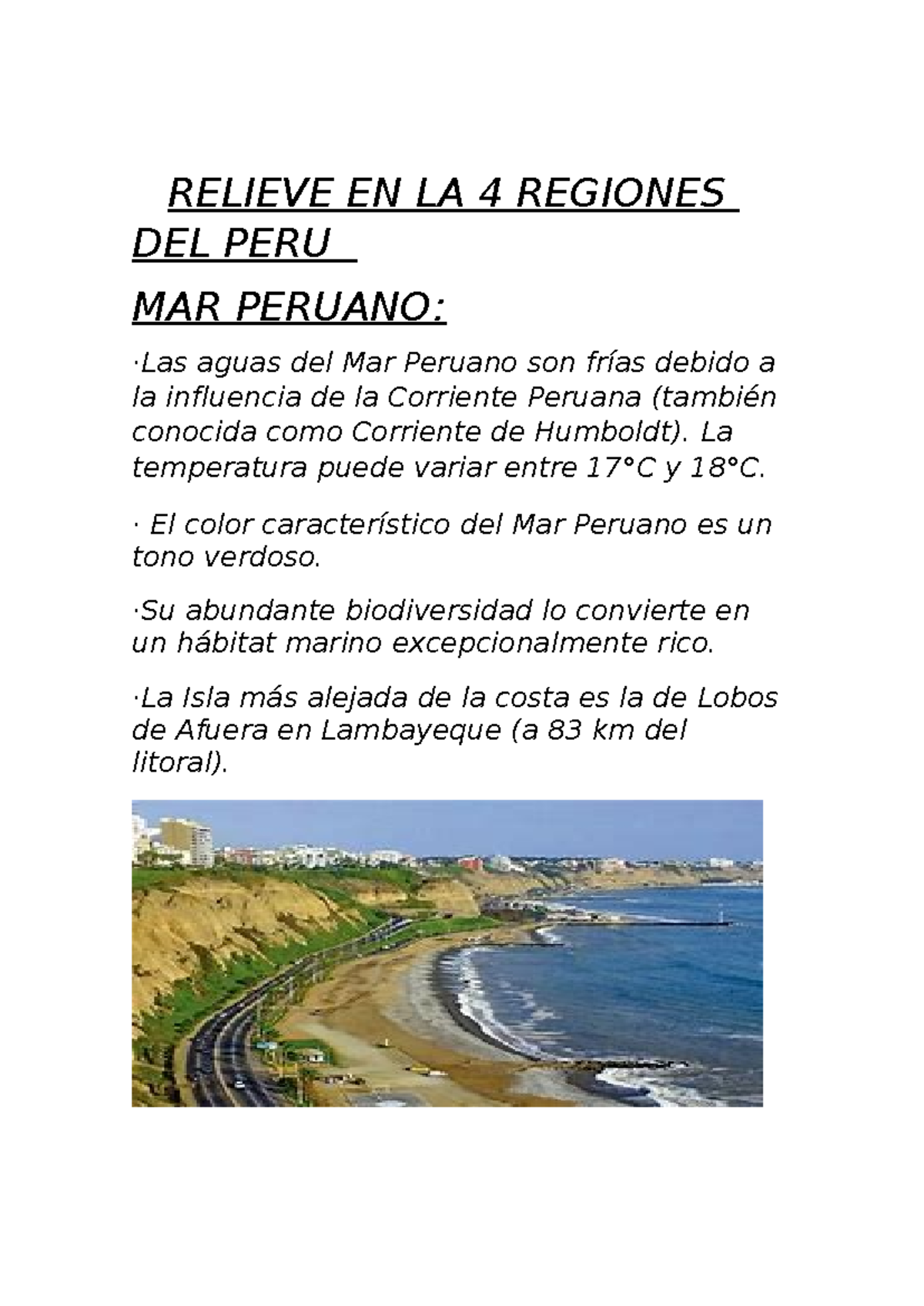 Relieve EN LA 4 Regiones DEL PERU - RELIEVE EN LA 4 REGIONES DEL PERU ...