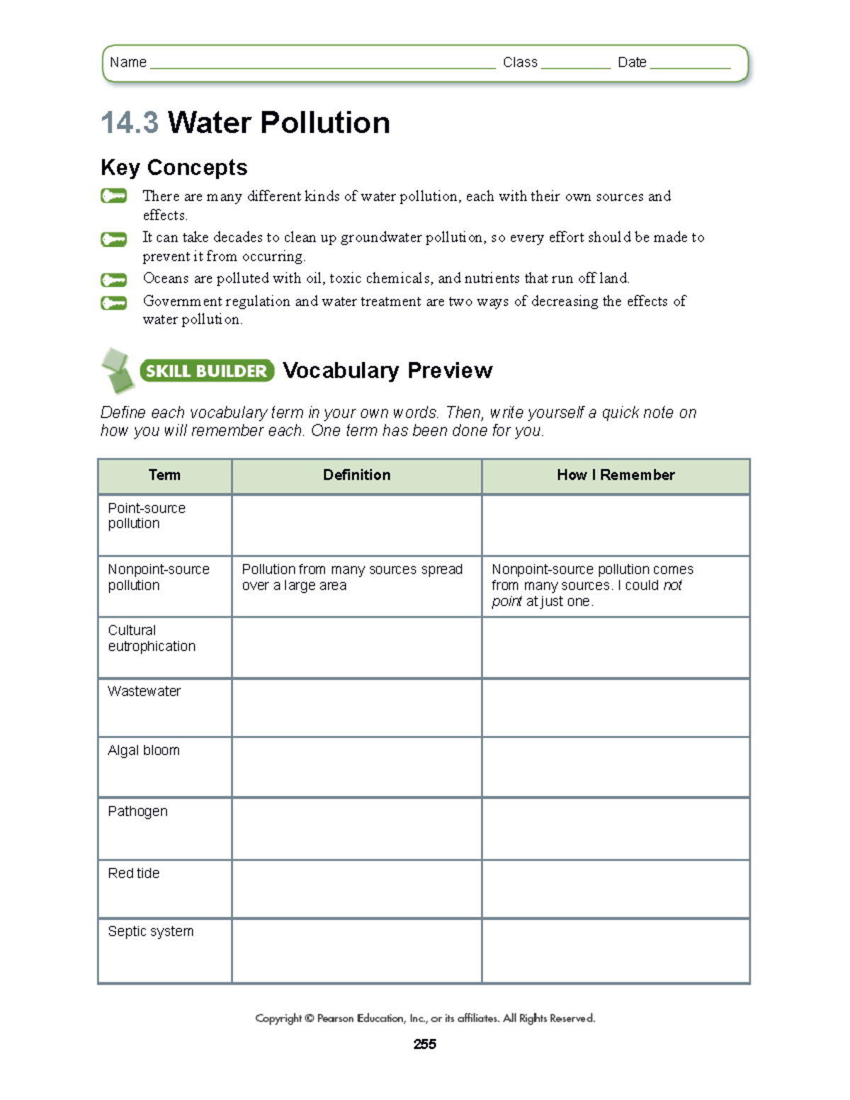Types of water pollutions - 14 Water Pollution Key Concepts There are ...