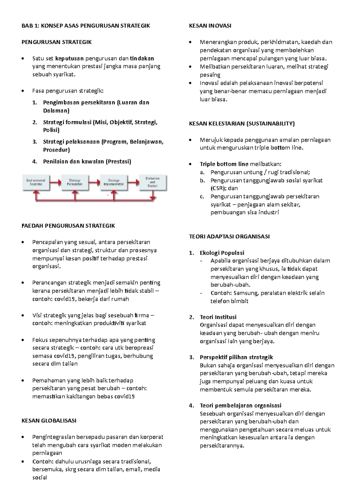 JTW503E Bab 1 - Konsep Asas Pengurusan Strategik - BAB 1: KONSEP ASAS ...