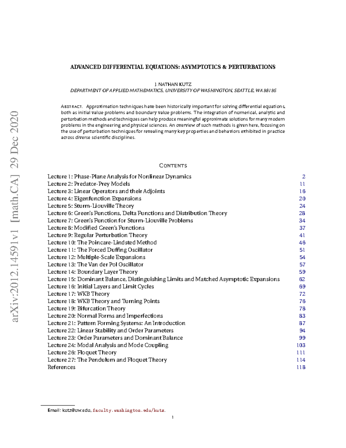 Singular Perturbation Theory for Ordinary differential equations ...