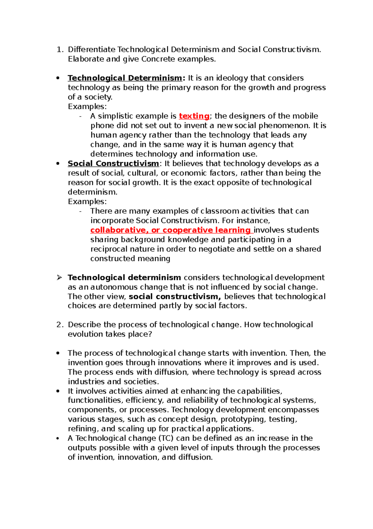Document - Medical - Differentiate Technological Determinism and Social ...