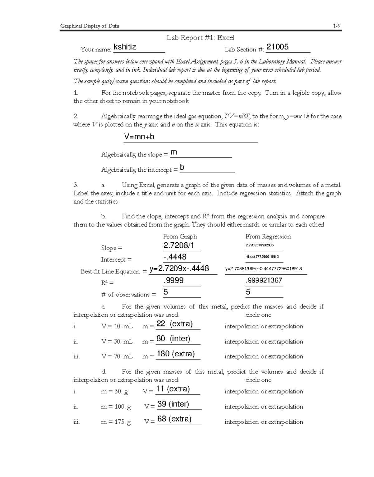 Lab Report 1- Excel Actual - C101 - IUPUI - Studocu