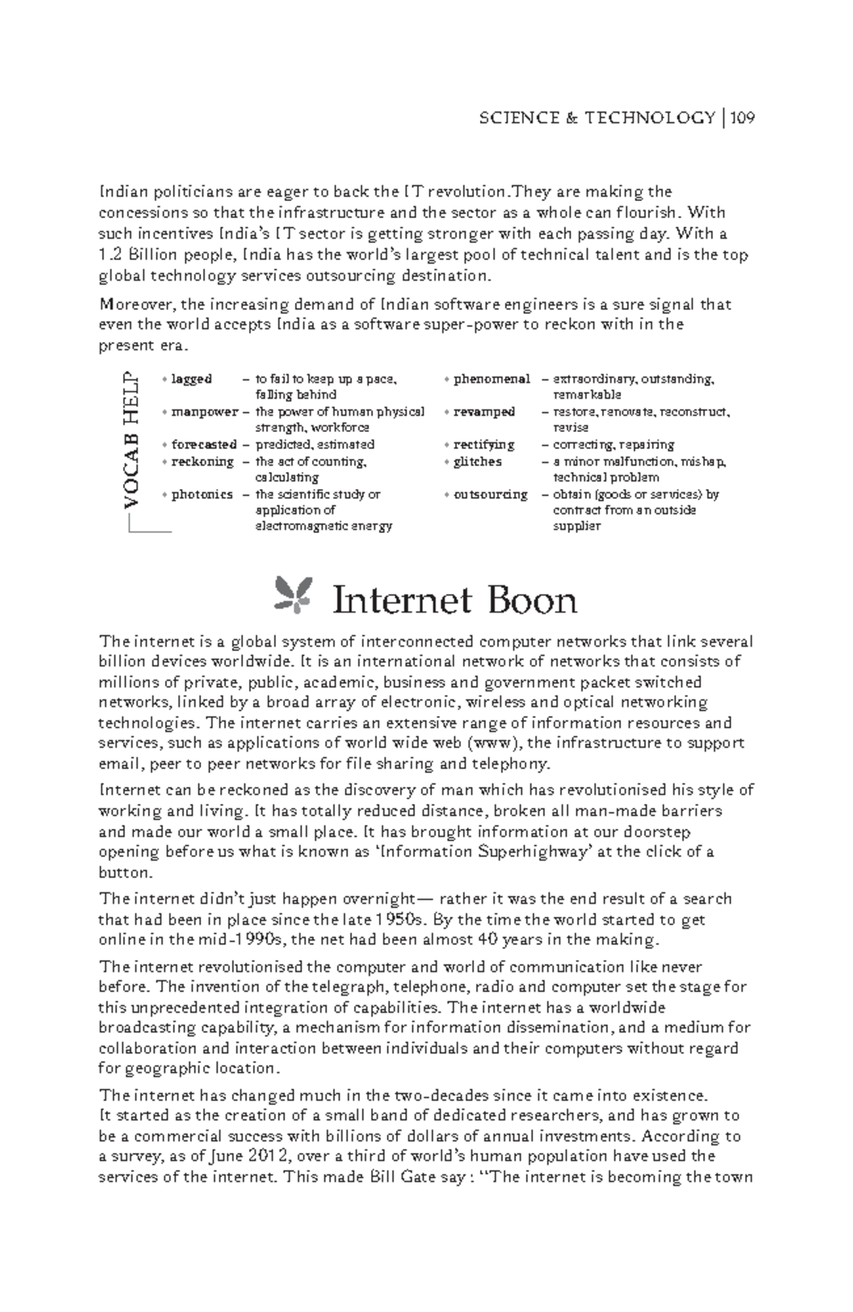 Internet boon and two other topics covered with figure - Indian ...