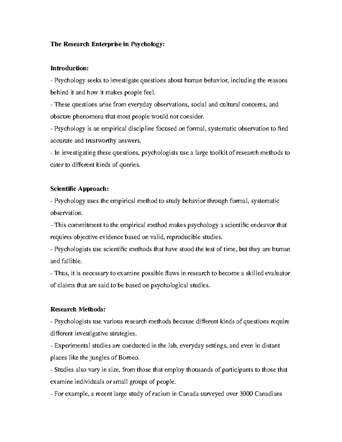 Reasearch Enterprise - These questions arise from everyday observations ...