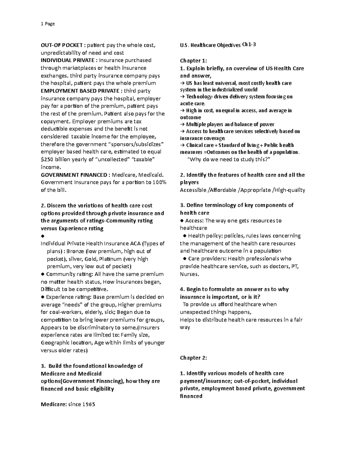Overview of US Health Care: Insurance Types Financing and Eligibility ...