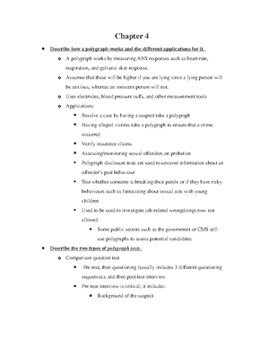 Study Guide 1, 2, 3 - Assignments - PSYC 395: FORENSIC PSYCHOLOGY STUDY ...