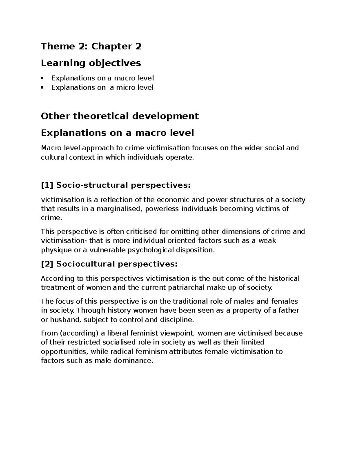 Theme 2 chap 2 - Explanations on Micro and Macro Level - Theme 2 ...