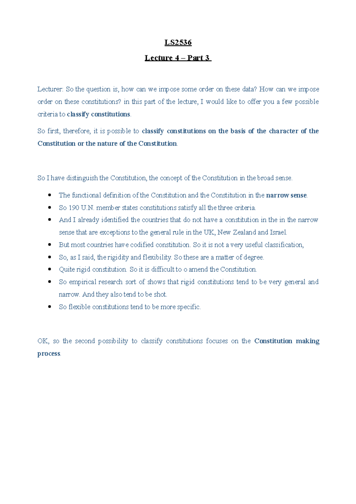 LS2536 Lecture 4 - Part 3 - LS Lecture 4 – Part 3 Lecturer: So the question is, how can we ...