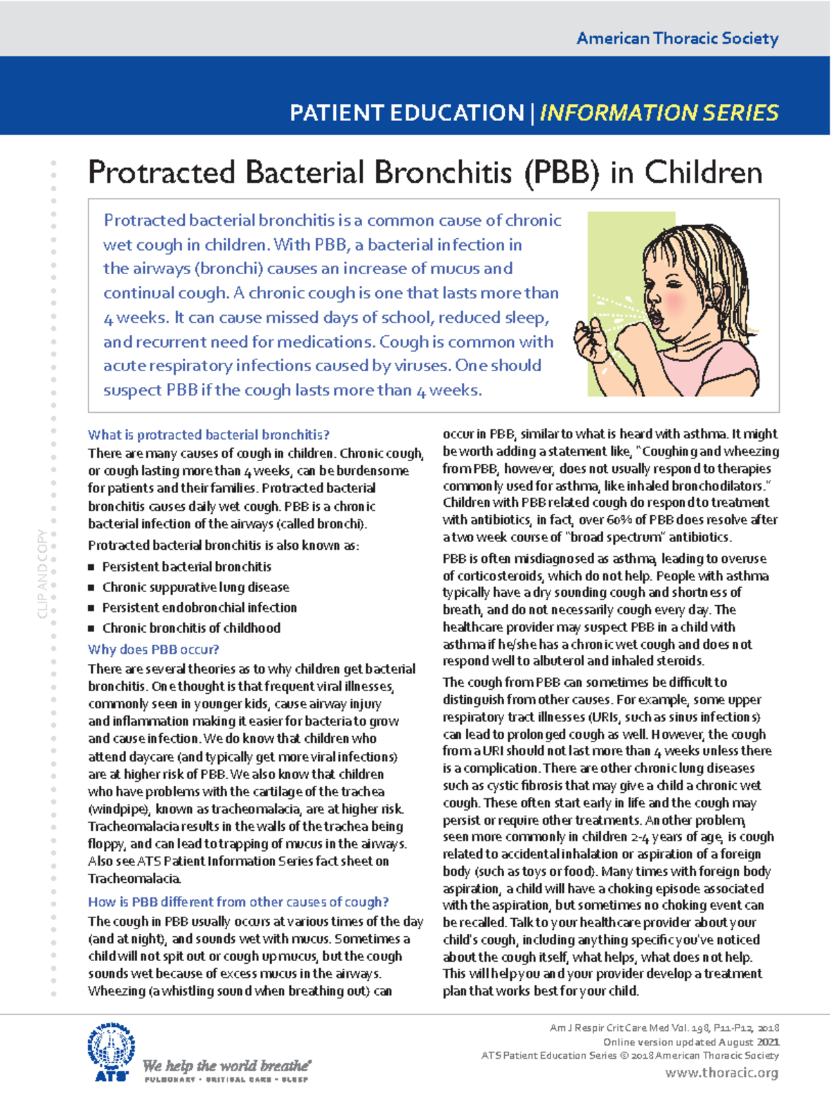 Pbb-in-children - American Thoracic Society PATIENT EDUCATION ...