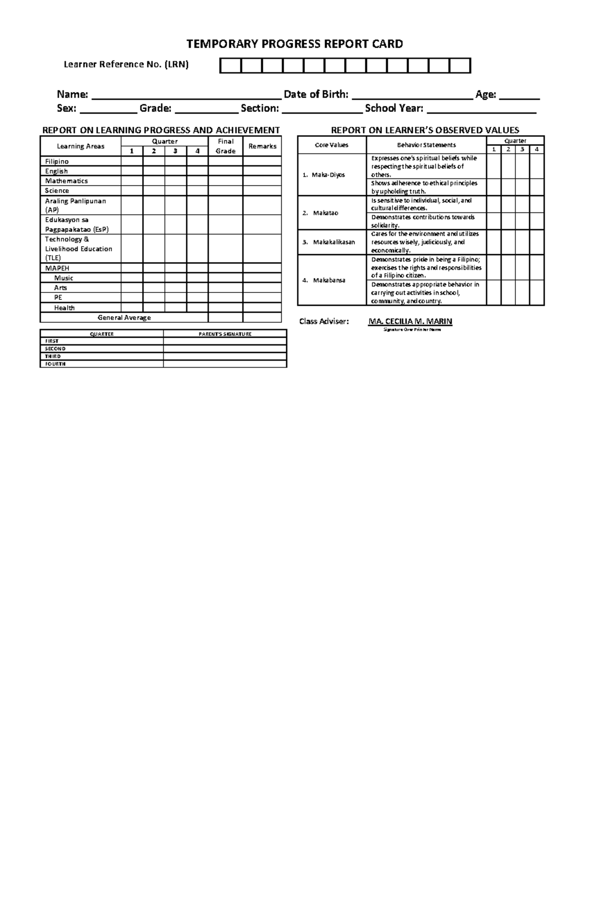lesson plan-G10-Math-2ND-QTR-WEEK-6 - TEMPORARY PROGRESS REPORT CARD ...