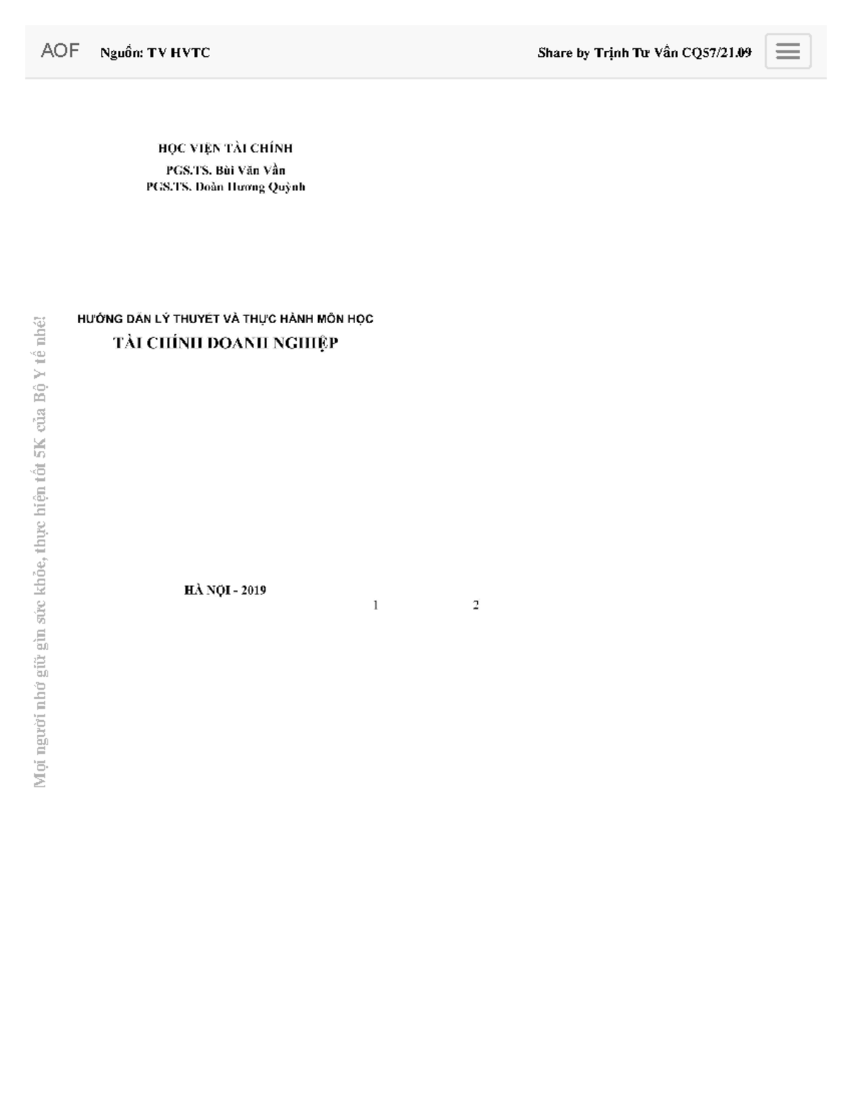 Hdltvthtcdn 1 - ọ i ng ườ i nh ớ gi ữ gìn s ứ c kh ỏ e, th ự c hi ện t ố t 5K c ủ a B ộ Y t ế ...