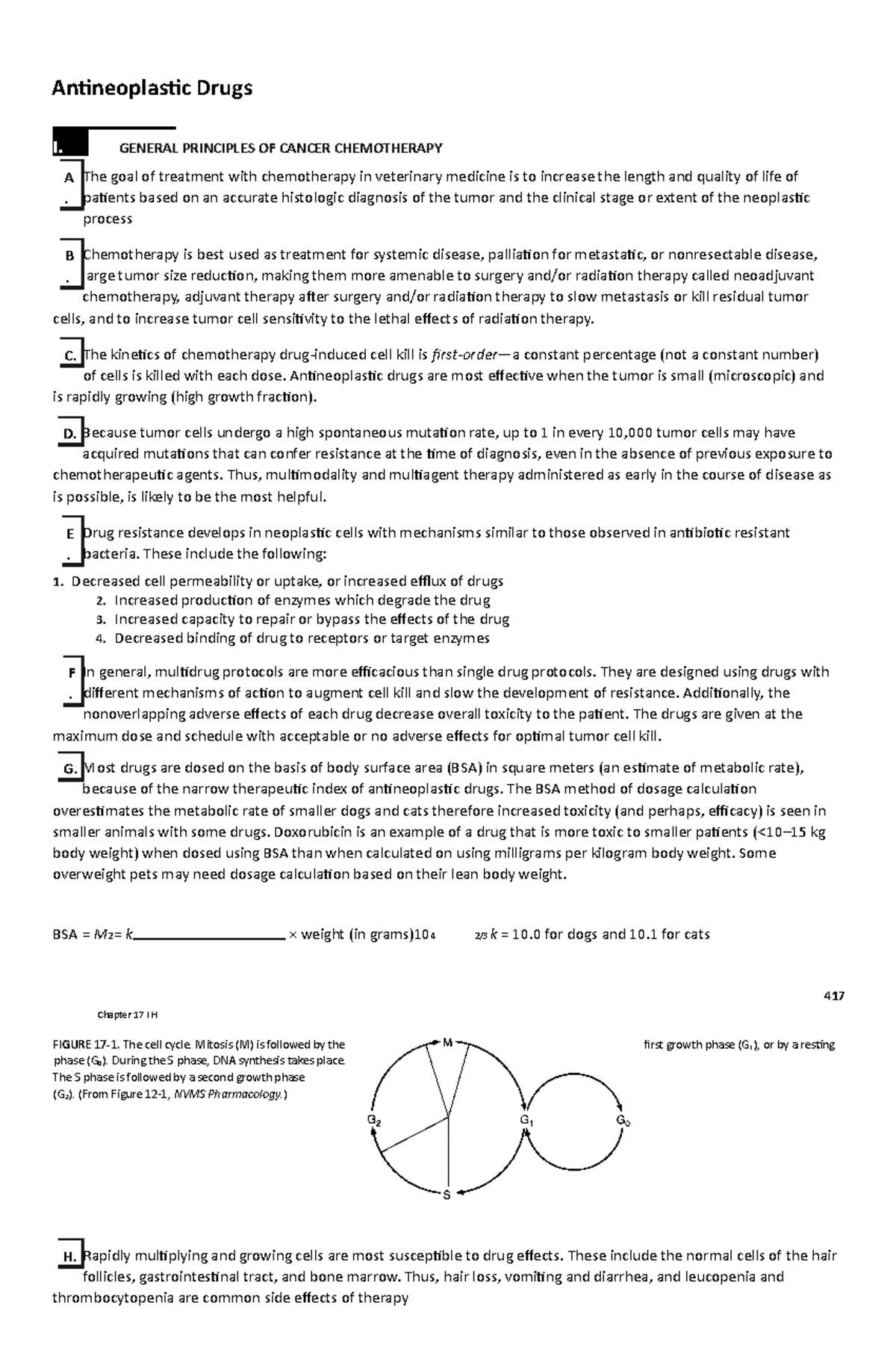 Antineoplastic Drugs - GENERAL PRINCIPLES OF CANCER CHEMOTHERAPY The ...