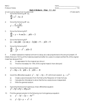 Math 2 Quiz #2 linear algebra - MAT 3 - Studocu