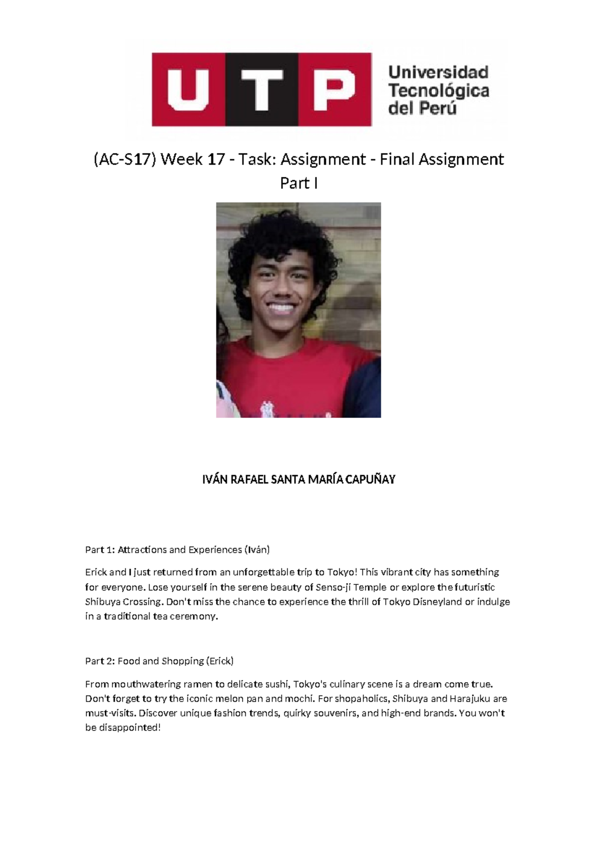 Week 17 - Tarea de la semana 17 - (AC-S17) Week 17 - Task: Assignment ...