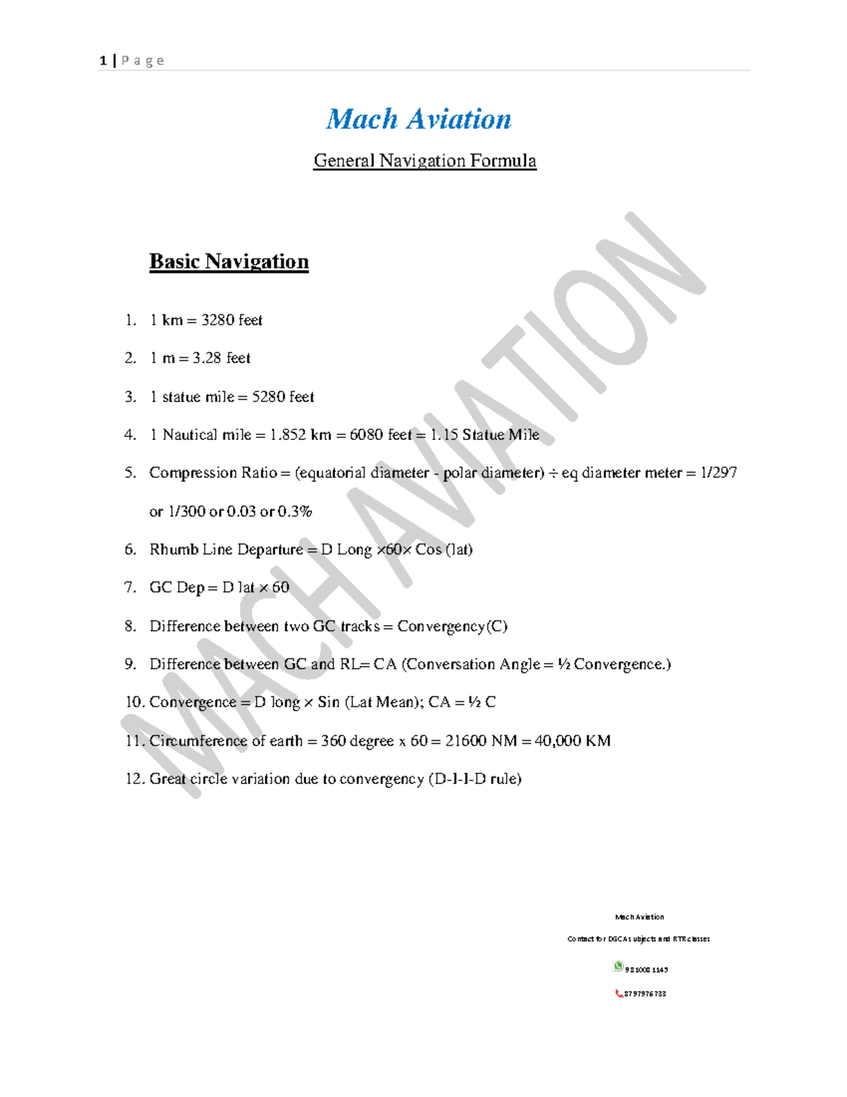 General nav formula - Mach Aviation Contact for DGCA subjects and RTR ...
