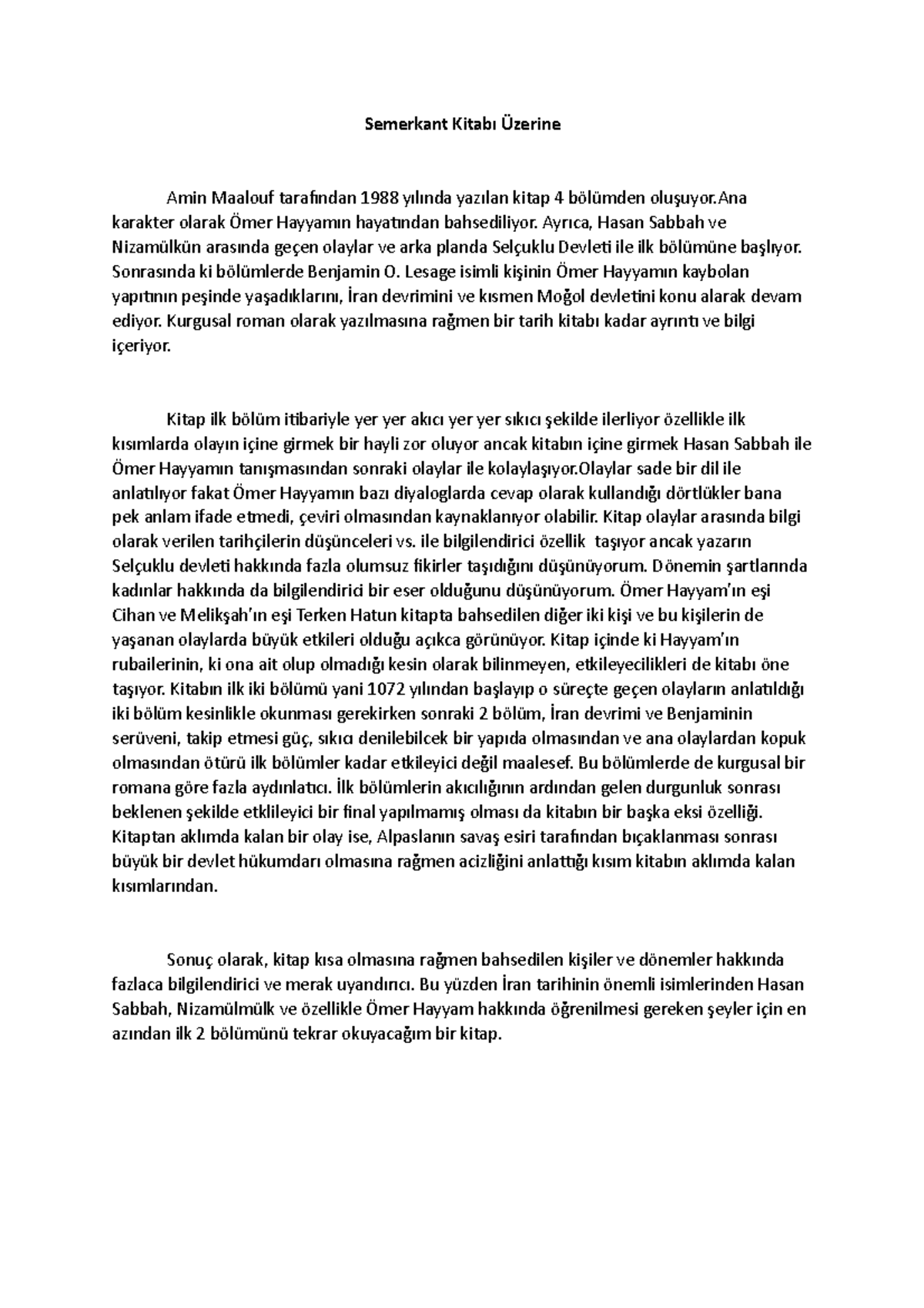 Kitapözet - kitap - Semerkant Kitabı Üzerine Amin Maalouf tarafından ...
