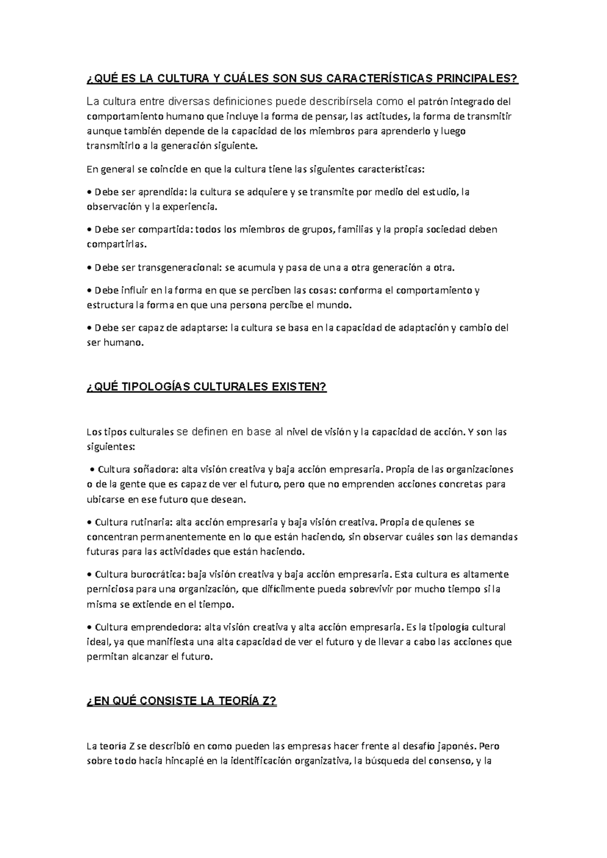 TP Unidad 6 - admin tp - ¿QUÉ ES LA CULTURA Y CUÁLES SON SUS CARACTERÍSTICAS PRINCIPALES? La ...