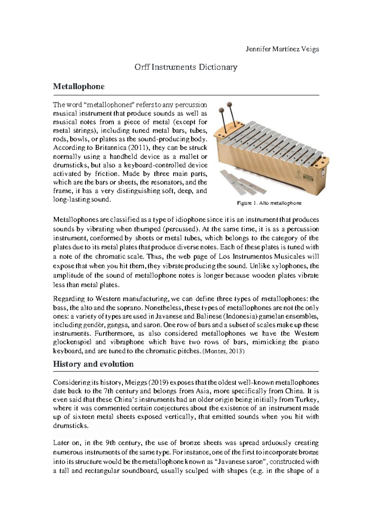 Orff Instruments Dictionary Jennifer Martínez Veiga - Jennifer Martínez ...
