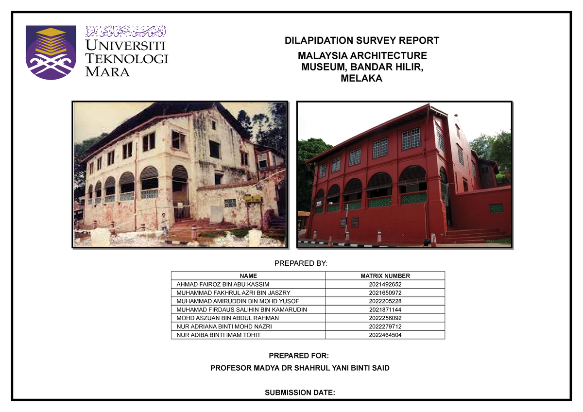 Dilap survey Updated - bsr 603 - DILAPIDATION SURVEY REPORT MALAYSIA ...